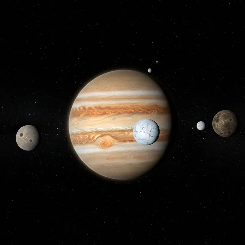 Moons of Jupiter - Moon Phase Today